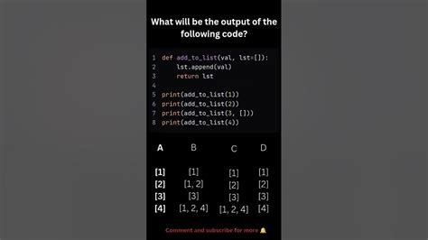 Like And Subscribe For Daily Python Quiz Learnpython Coding Maths Music Youtube