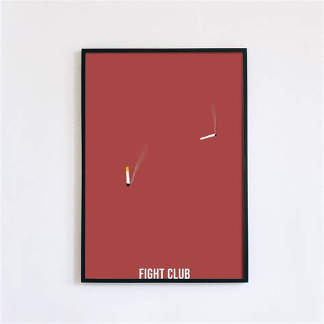 Minimalist Wall Art Fight Club Minimalist Poster Wall Decor Movie