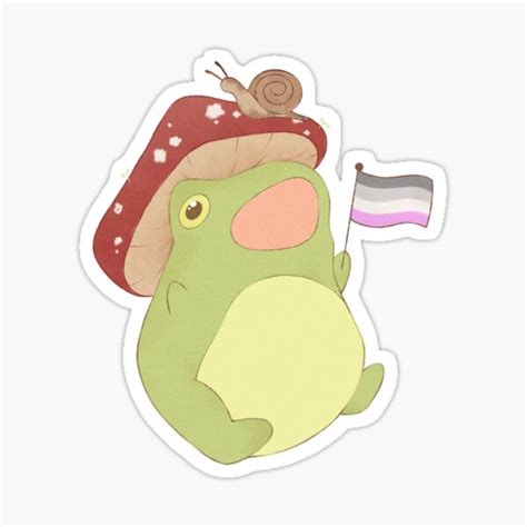 Asexual Pride Frog Sticker By Bellarose13 Redbubble