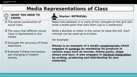 Mm5 Media Representations Of Class Teaching Resources