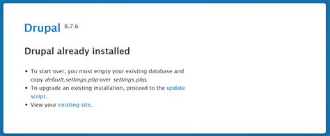 Installer Sometimes Gives Drupal Already Installed Message Even If