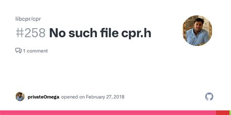 No Such File Cpr H Issue 258 Libcpr Cpr GitHub