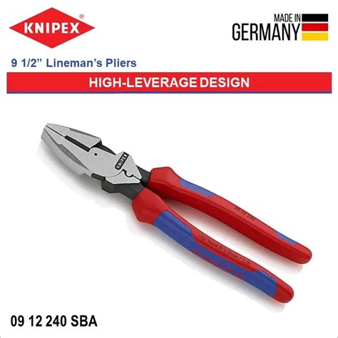 Knipex 9 1 2 Inch Linemans Pliers 09 12 240 Sba Lazada Ph