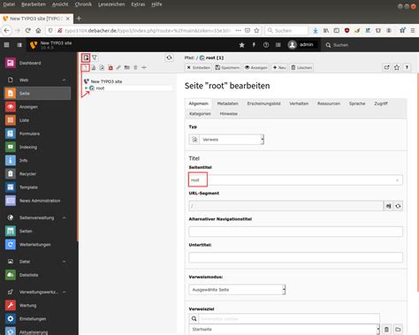 Einrichten Der Typo3 104 Installation Debacher Wiki
