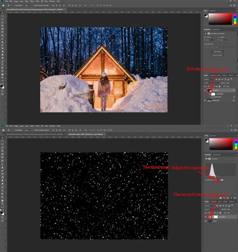 Romantic Snow Scene Snow Making PS Action One Click Generation