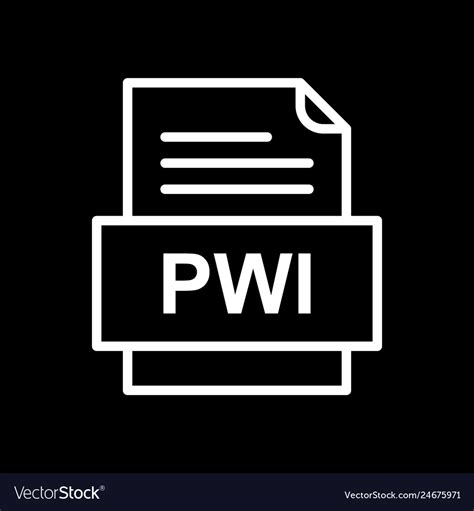 Pwi File Document Icon Royalty Free Vector Image