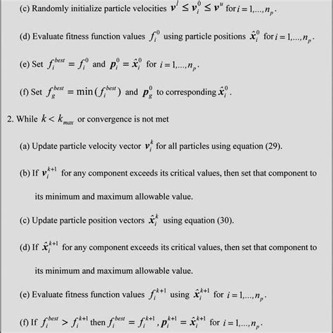 The Pso Algorithm Flow Download Scientific Diagram