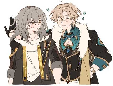 Trailblazer Stelle And Aventurine Honkai And More Drawn By Majunjuu Danbooru