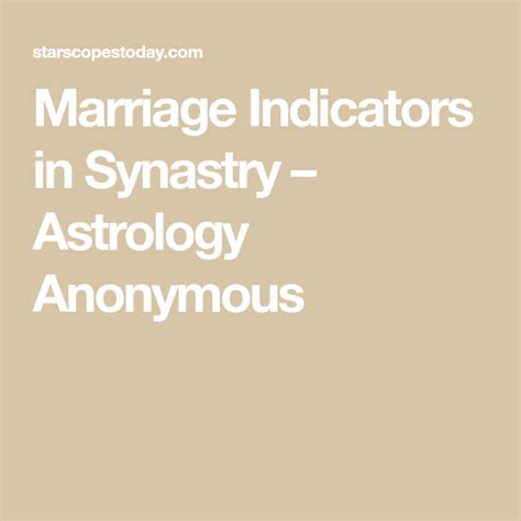 Astrology Marriage Indicators Composite Chart Artofit