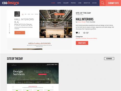 Css Awards Showcase Css Awards Select The Best Websites Developed With Css From Around The