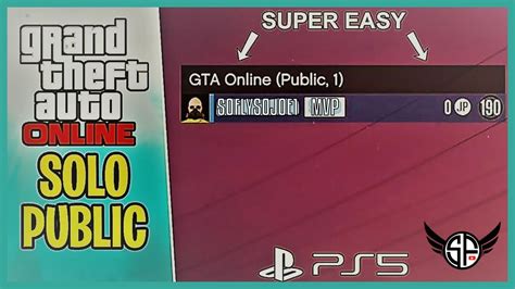 gta5 solo public lobby tutorial 2023 youtube