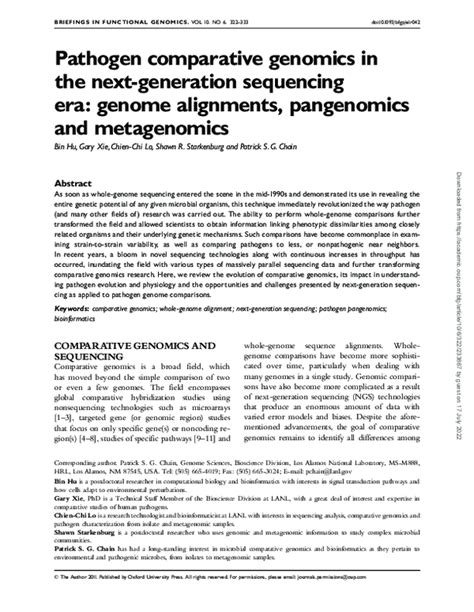 Pdf Pathogen Comparative Genomics In The Next Generation Sequencing Era Genome Alignments