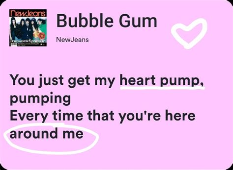 Bubble Gum In 2025 Song Lyrics Wallpaper Bubble Gum Bubblegum Lyrics