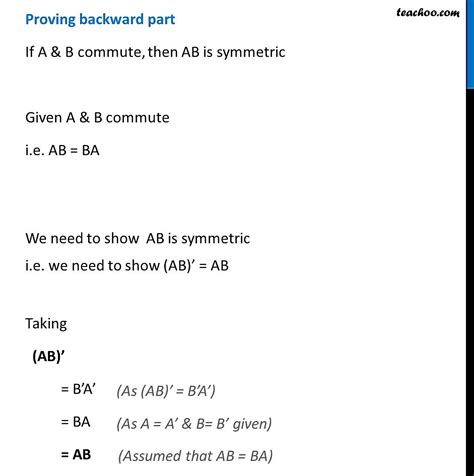 Example 24 If A B Are Symmetric Matrices Of Same Order Show