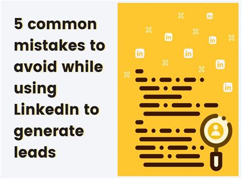 Avoid These Common Linkedin Mistakes To Generate Leads