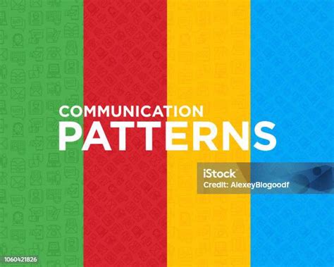 얇은 선 아이콘으로 4 개의 다른 통신 원활한 패턴 이메일 전화 채팅 연락처 주석 받은 편지함 번역기 프레 젠 테이 션 메시지 화면 공유 지원 벡터 일러스트입니다 배경