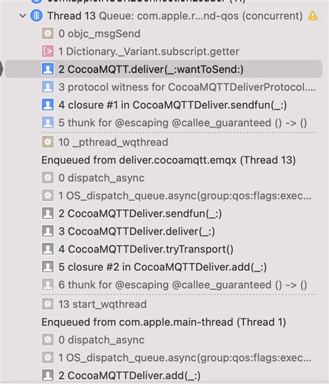 crash exc bad access in wanttosend method · issue 369 · emqx
