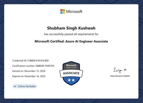 Shubham Singh Kushwah On Linkedin Ai Microsoftcertified Innovation