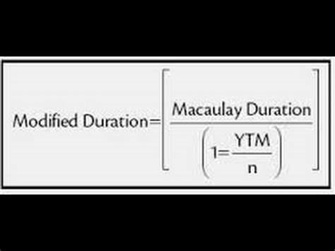 Macaulay Modified Duration Using Data Table Youtube