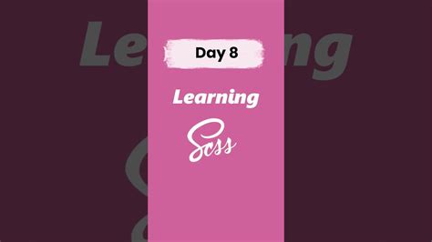 Learning Scss From Scratch Day 8 Scss Sass Preprocessor