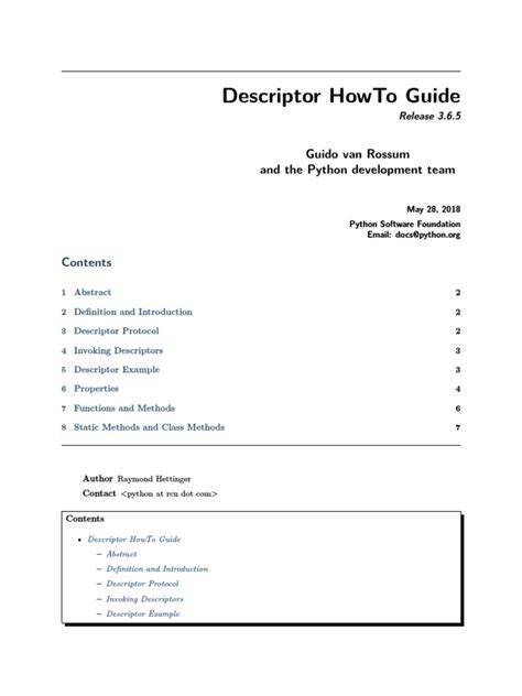 Howto Descriptor Pdf Pdf Method Computer Programming Class