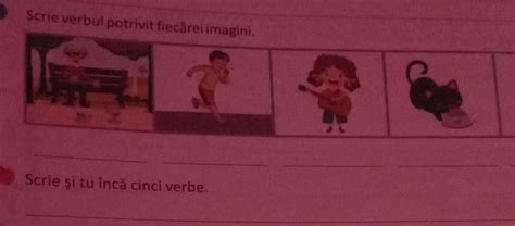 Scrie Verbul Potrivit Fiecărei Imagini Studyx