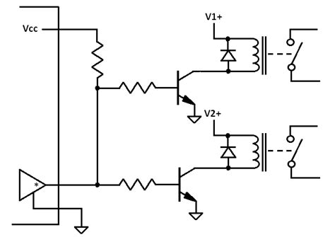 Controlling 2 Relays With 1 Open Collector Output Electrical