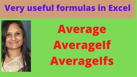 Very Useful Excel Formulas Average Averageif And Averageifs In