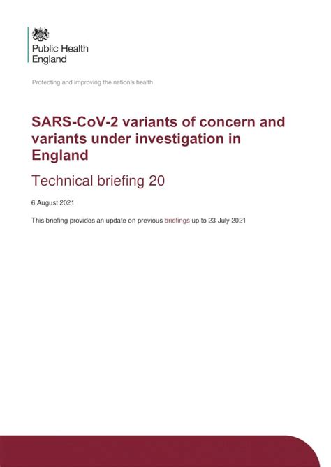 Pdf Sars Cov 2 Variants Of Concern And Variants Under Investigation