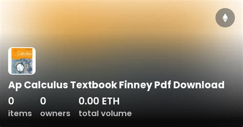 Ap Calculus Textbook Finney Pdf Download Collection Opensea