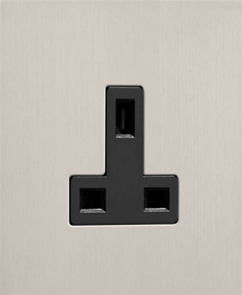 Brushed Silver Sockets With Choice Of Black Or White Insert