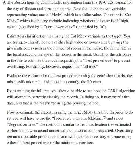 9 The Boston Housing Data Includes Information From