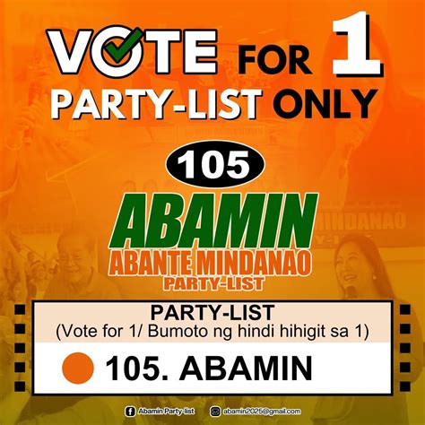Abamin - 𝗩𝗢𝗧𝗘 𝗙𝗢𝗥 𝗢𝗡𝗘 𝗣𝗔𝗥𝗧𝗬-𝗟𝗜𝗦𝗧 𝗢𝗡𝗟𝗬 Mga higala, karong umaabot nga eleksyon, atong sigurohon ...