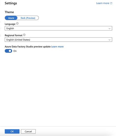 Azure Data Factory 설정 및 기본 설정 관리 Azure Data Factory Microsoft Learn