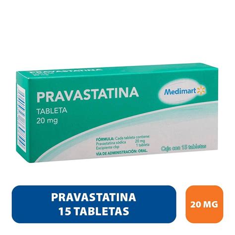 Pravastatina Medimart 20 Mg 15 Tabletas Walmart En Línea