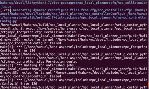 Catkin Make Failed Due To Permission Denied Issue Rst Tu Dortmund Mpc Local Planner Github
