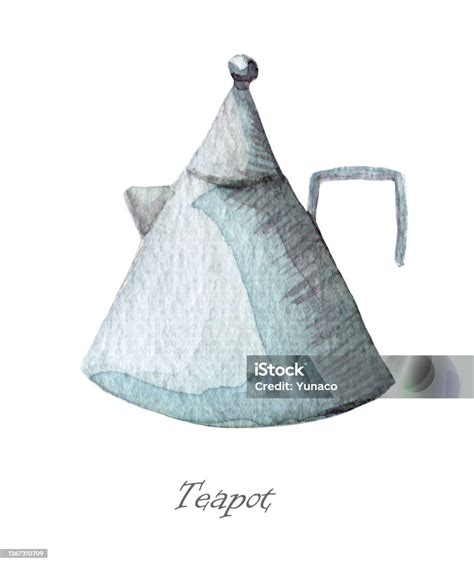 다양한 모양과 색상의 수채화 도자기와 세라믹 주전자의 수채화 이미지 0명에 대한 스톡 벡터 아트 및 기타 이미지 0명 개체 그룹 꽃 식물 Istock