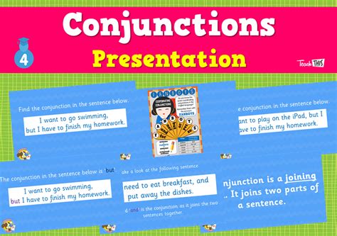 Conjunctions Presentation Teacher Resources And Classroom Games Teach This