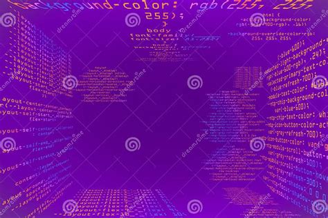 Abstract Glowing Purple Coding Programming Background With Mock Up
