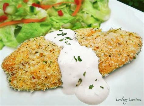Cooking Creation Italian Panko Crusted Tilapia With Creamy Dill Sauce