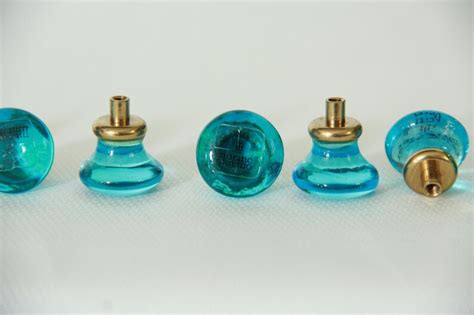 Vintage Murano Glass Knobs Pastel Blue Gold Base Set Of 2 Etsy