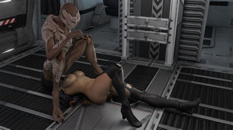 Rule 34 3d Bondage Captured Collar Cuffs Mass Effect Miranda Lawson