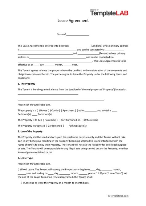 44 Free Residential Lease Agreement Templates Wordpdf