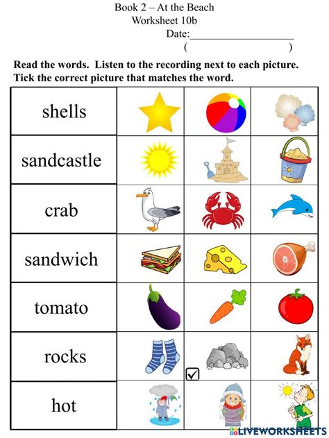 10b Word Picture Association Worksheet Worksheets Library