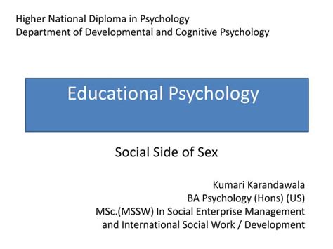 Social Psychology 2social Side Of Sex Ppt