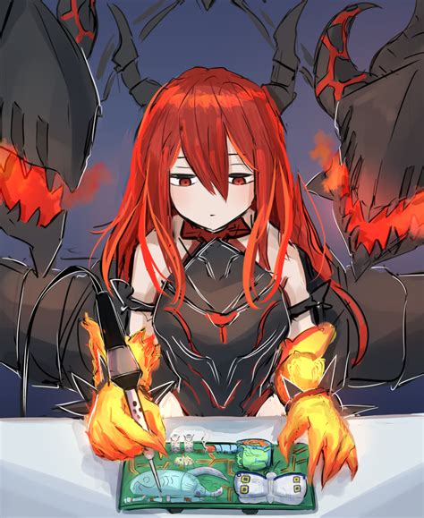 Hatano Kiyoshi Promethean Princess Bestower Of Flames Yu Gi Oh Absurdres Highres Girl