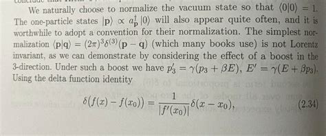 hilbert space normalization of one particle states for klein gordon