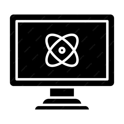 Premium Vector Quantum Computing Glyph Solid Black Illustration