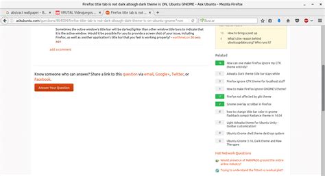 firefox title tab is not dark altough dark theme is on ubuntu gnome
