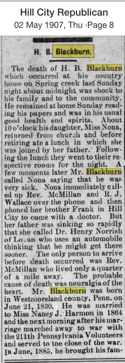 Henry Bascomb Blackburn 1830 1907 Homenaje De Find A Grave